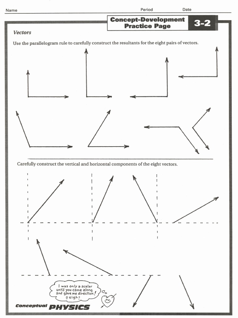 Vectors Concept Development Practice | PDF | Science & Mathematics