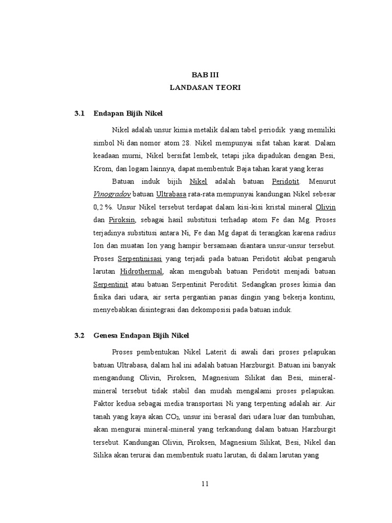 Proses dan Genesa Endapan Bijih Nikel | PDF