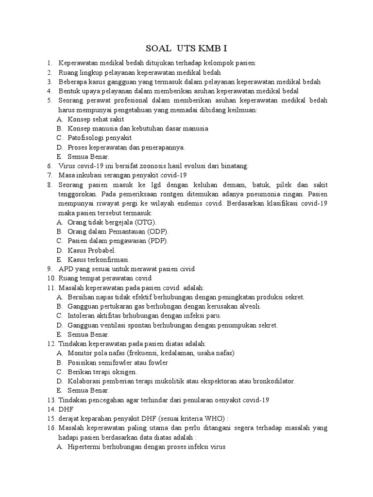 Kisi Uts KMB 1 | PDF