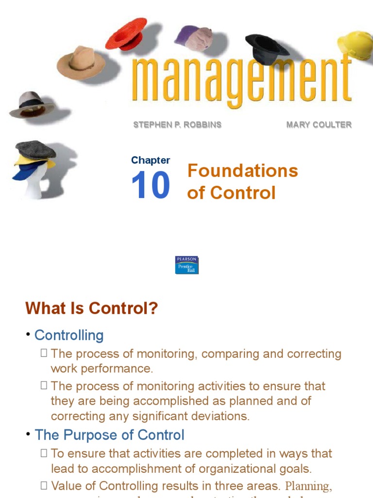 Foundations of Control: Stephen P. Robbins Mary Coulter | PDF | Goal ...
