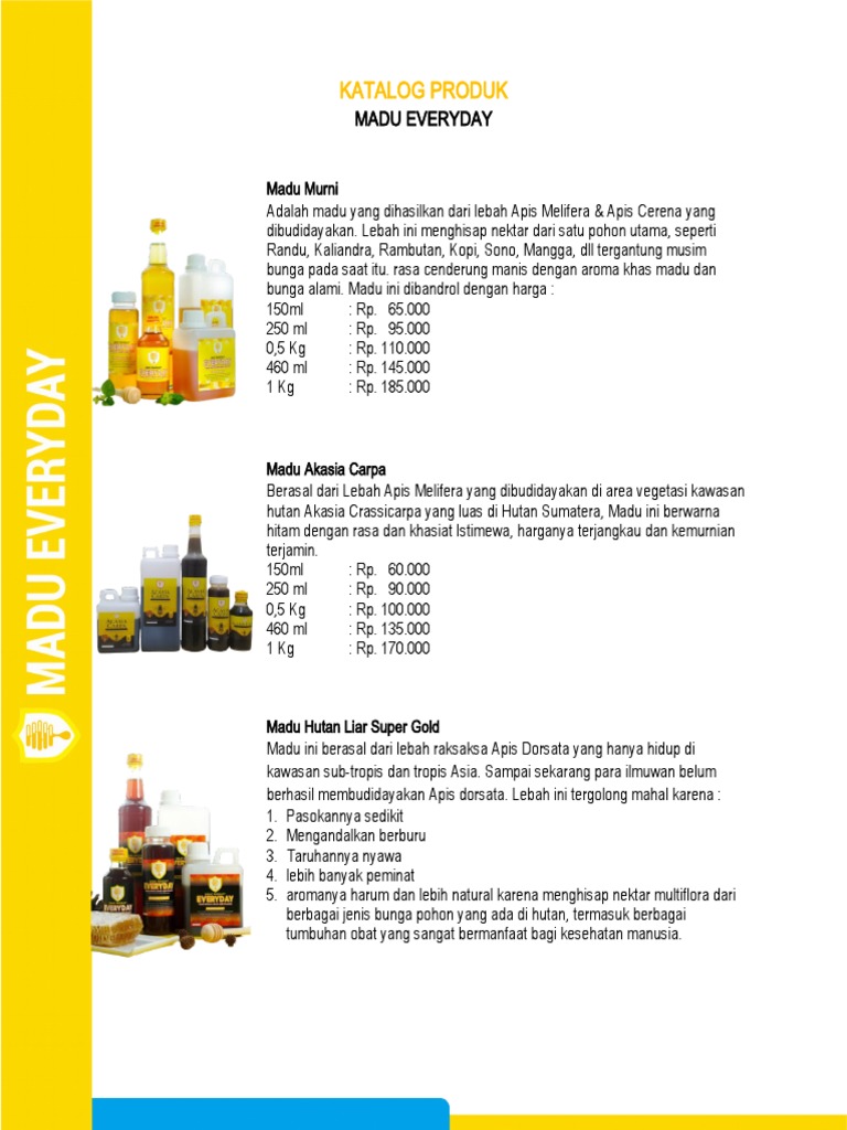 Katalog Madu Everyday Oke | PDF | Kesehatan Holistik
