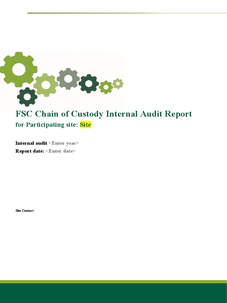 FSC CoC Report Template - For Internal Audit 18 EN | PDF | Forest ...