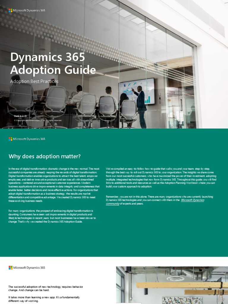 Dynamics 365 Adoption Guide | PDF | Performance Indicator | Strategic ...