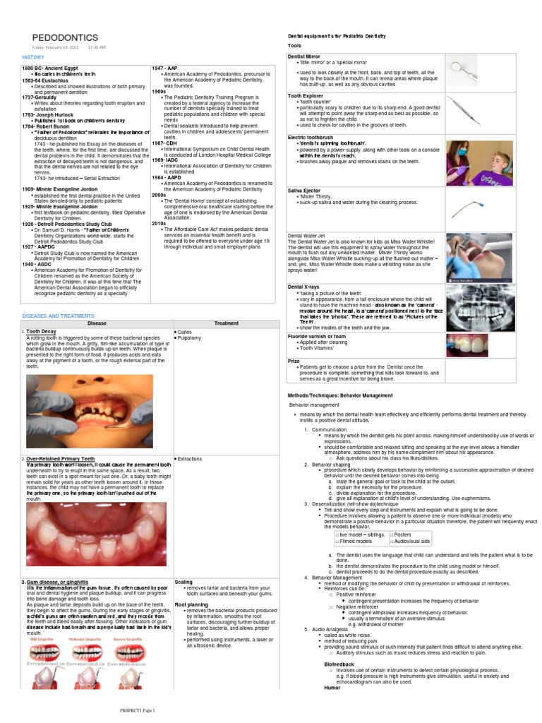Pedodontics | PDF | Dentistry | Human Tooth