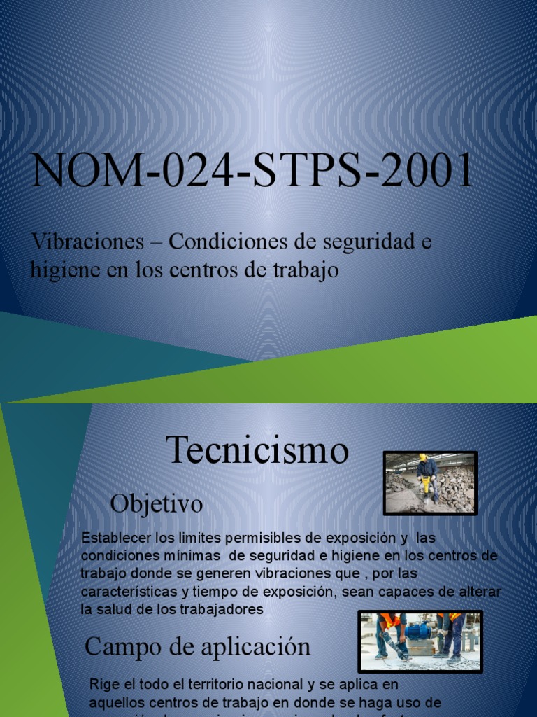 Nom 024 STPS 2001 | PDF | Organización internacional para la ...