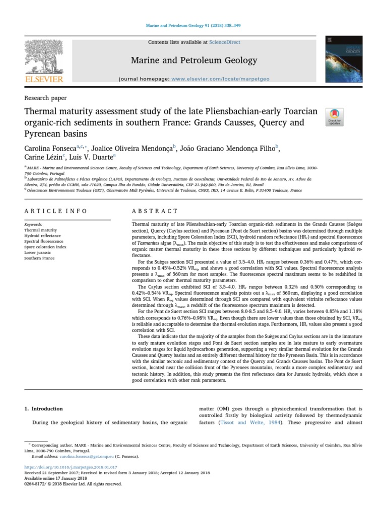 Marine and Petroleum Geology | PDF | Earth Sciences | Geology
