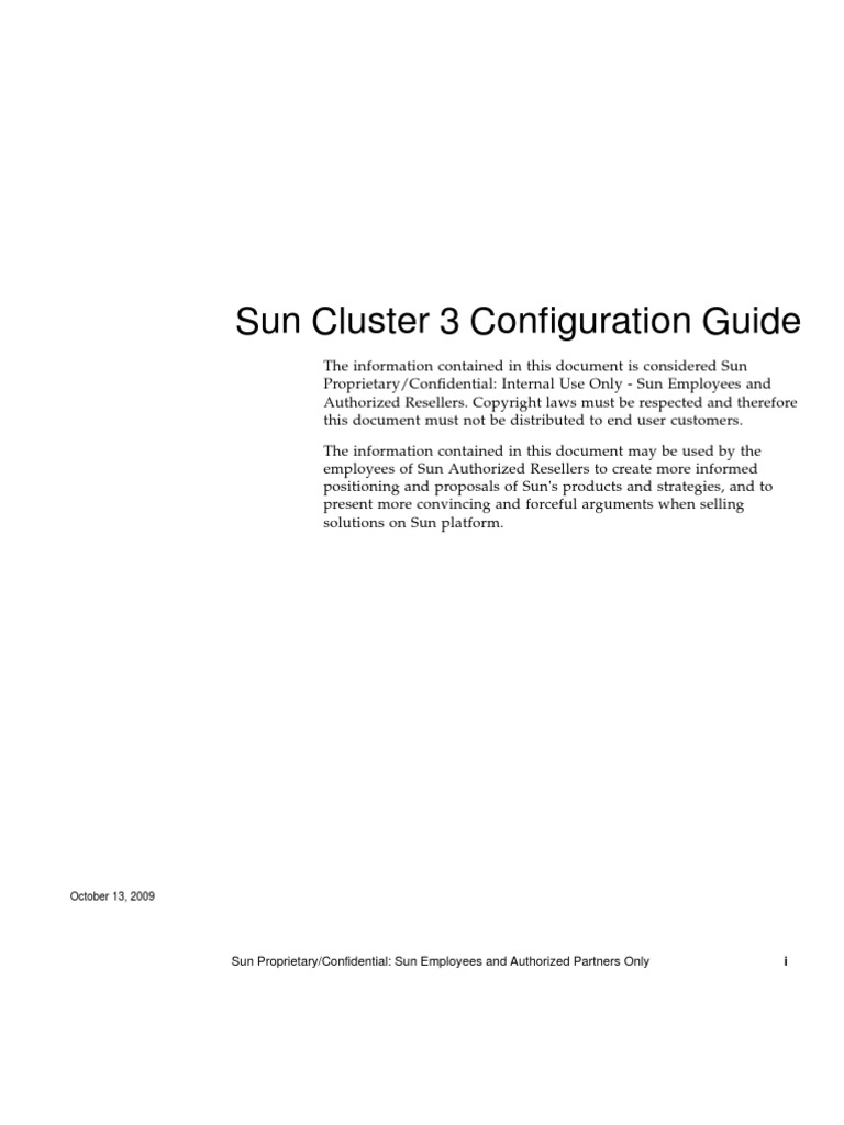 Sun Cluster 3 Configuration Guide 412383 | PDF | Computer Cluster ...