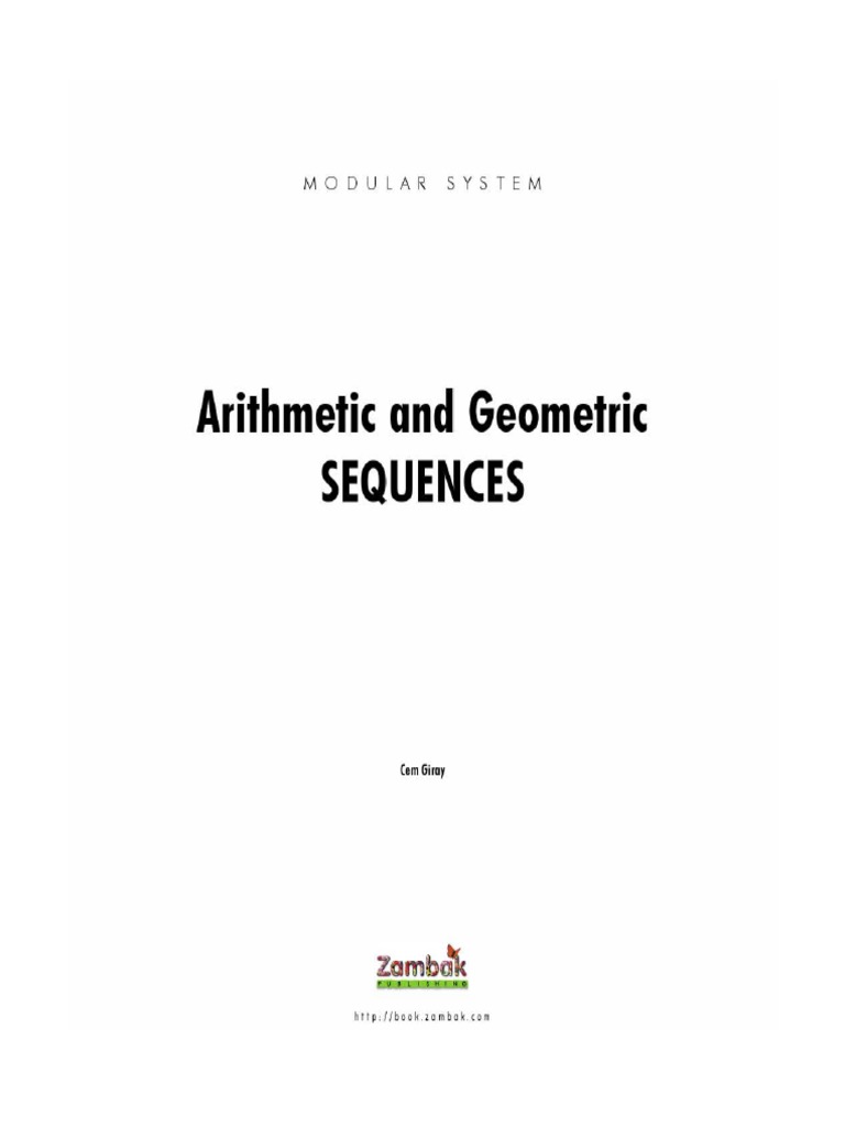 Arithmetic and Geometric Sequences (Zambak) by Cem Giray | PDF