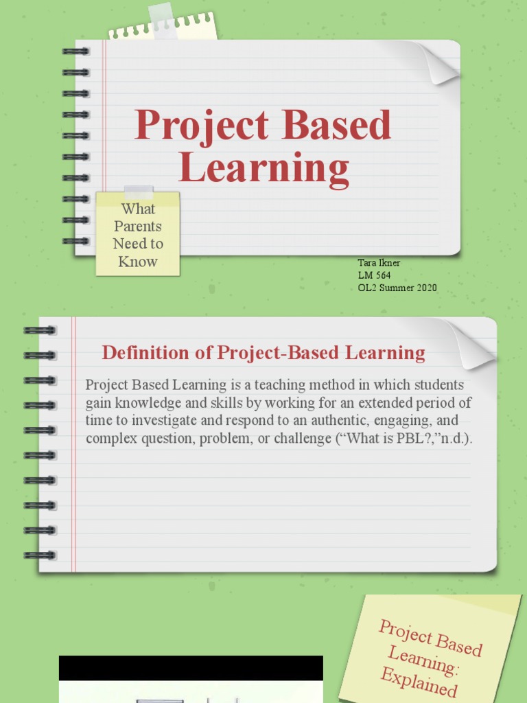 Tara Ikner - Project-Based Learning - Assignment | PDF | Project Based ...