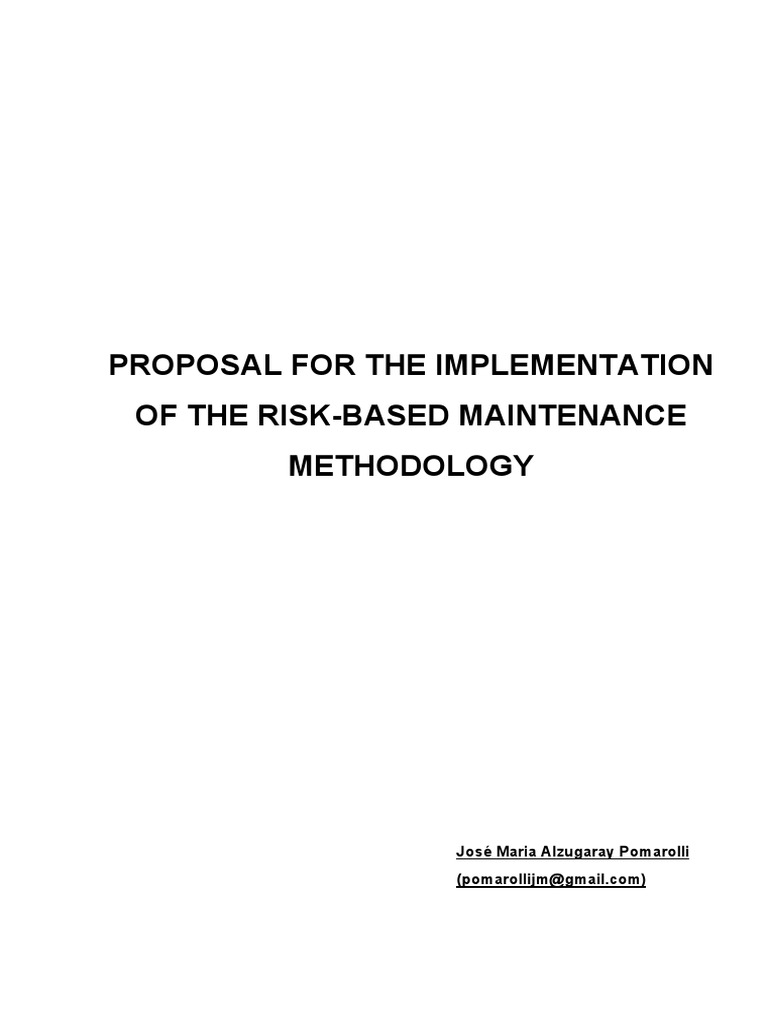 Risk Based Maintenance | PDF | Risk | Risk Management