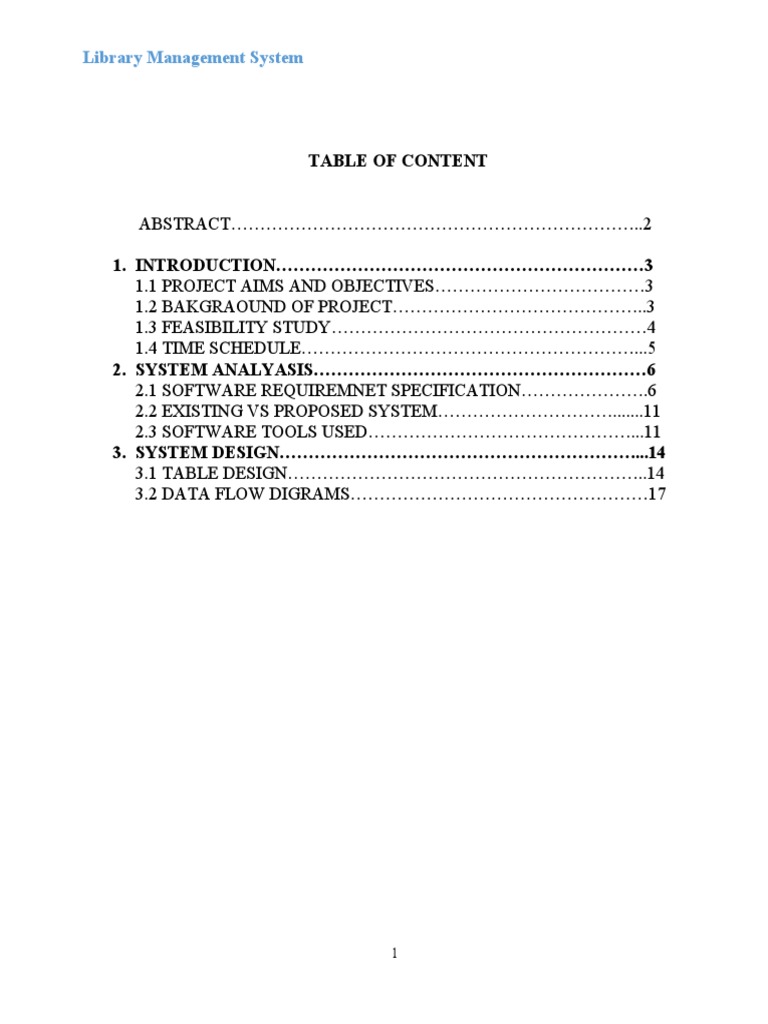Table of Content: Library Management System | PDF | Html Element | My Sql