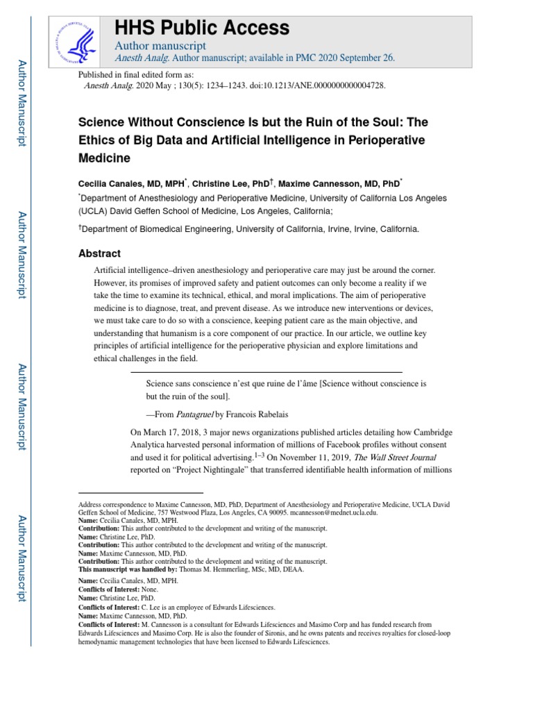 The Ethics Of Big Data And Artificial Intelligence In Medicine Pdf