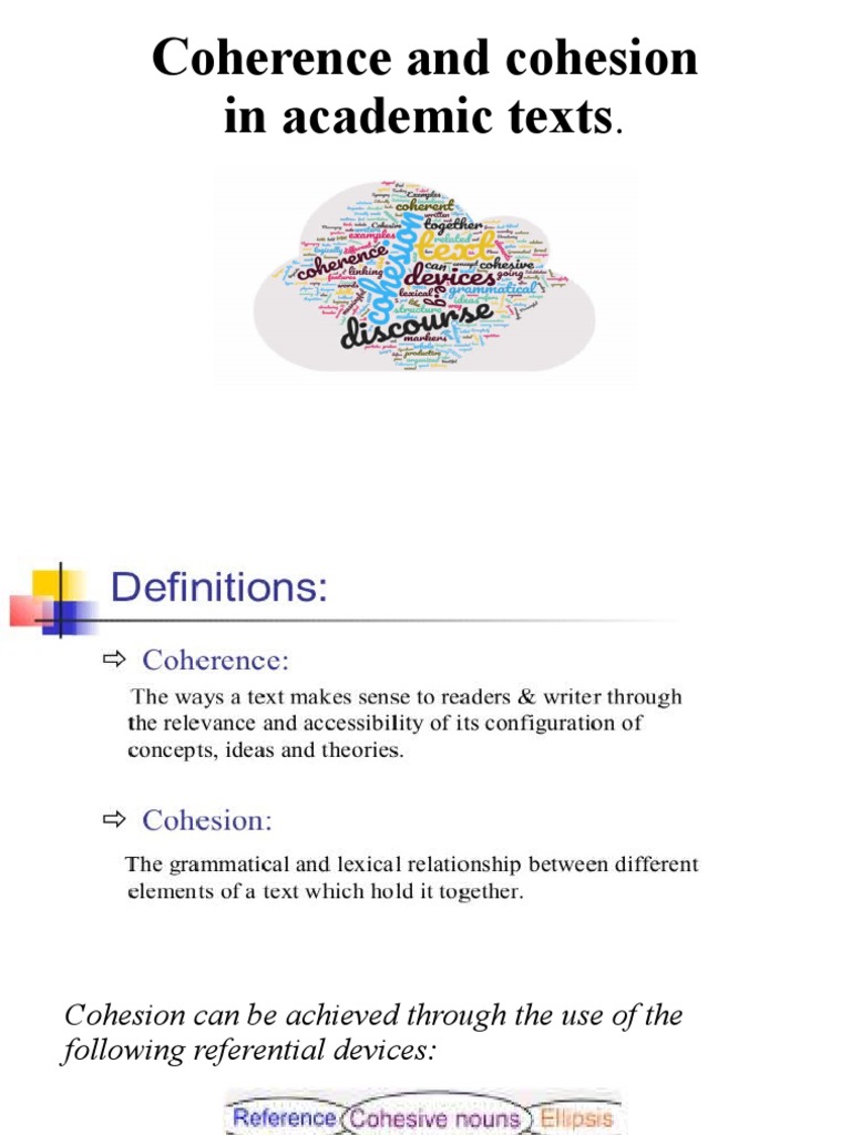 Coherence and Cohesion in Academic Texts | Download Free PDF | Pronoun ...