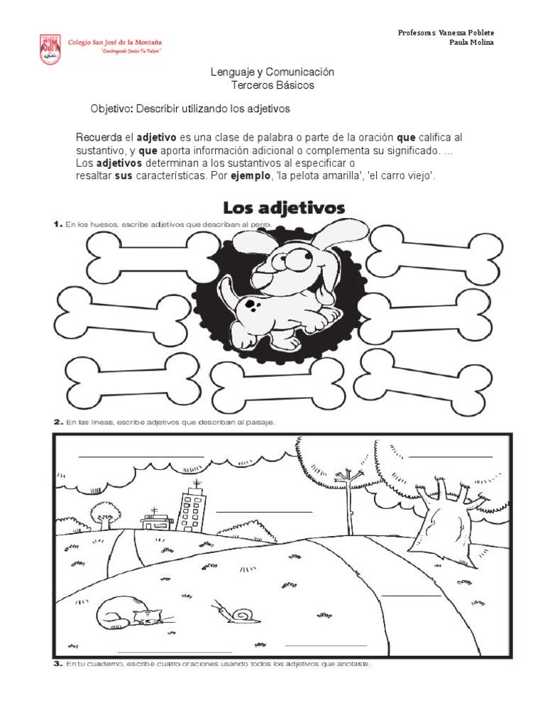 16 de Abril Guia Adjetivos PDF Original | PDF