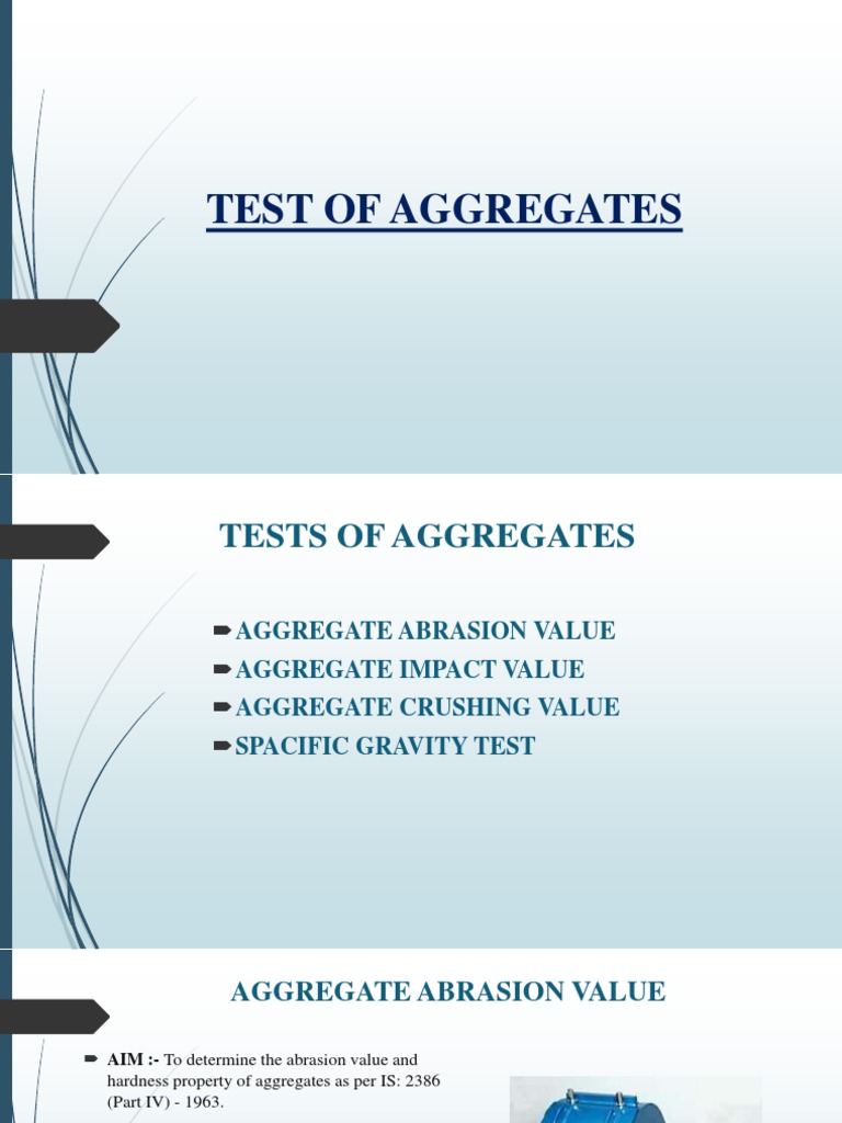Tests of Aggregates | PDF | Weight | Construction Aggregate