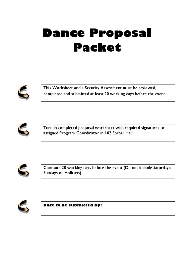 Dance Proposal Worksheetrevised | PDF | Identity Document | Fundraising