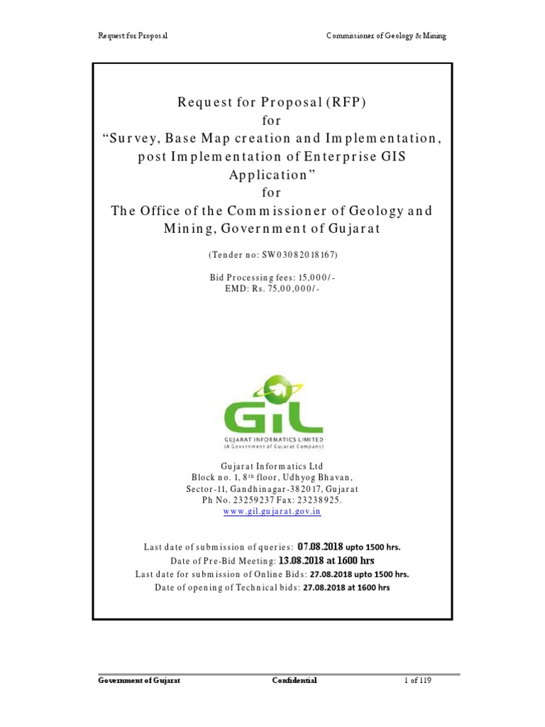 2018 Tender Geology | PDF | Geographic Information System | Request For ...