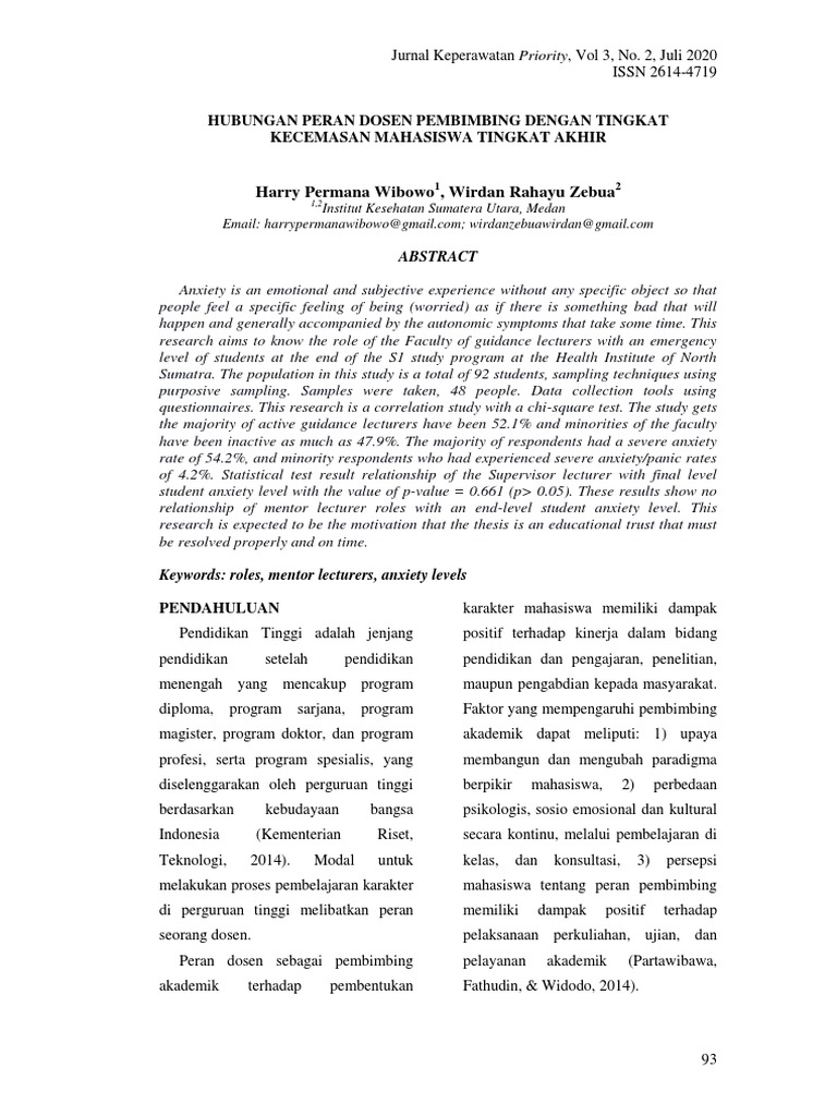 Harry Permana Wibowo, Wirdan Rahayu Zebua | PDF | Emotions | Applied Psychology