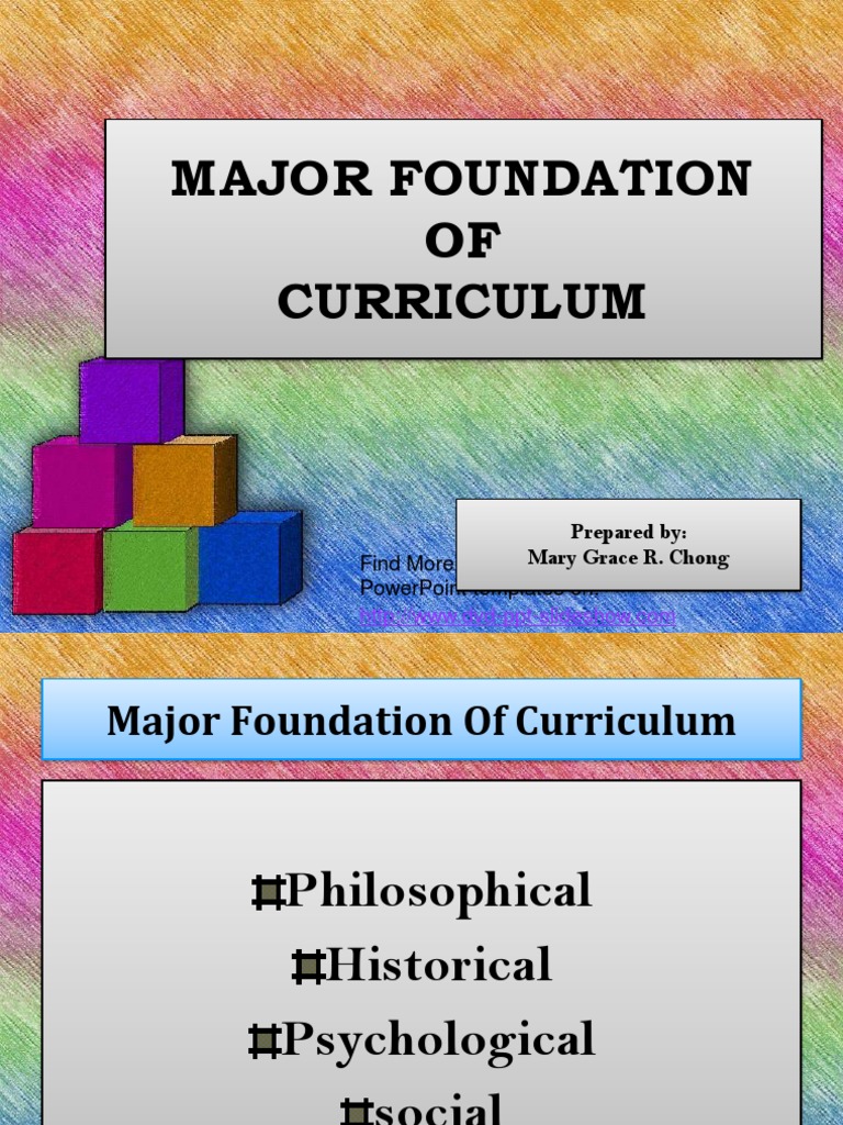 Major Foundation of Curriculum | PDF | Philosophy Of Education | Curriculum