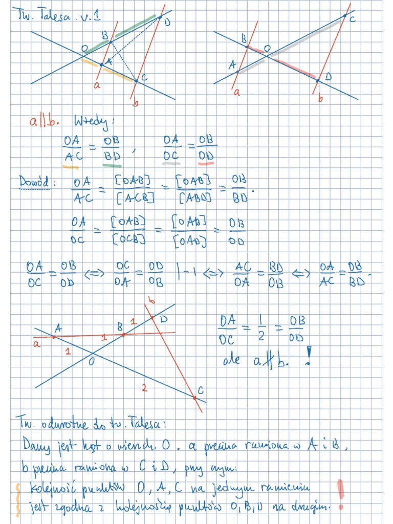Twierdzenie Talesa | PDF