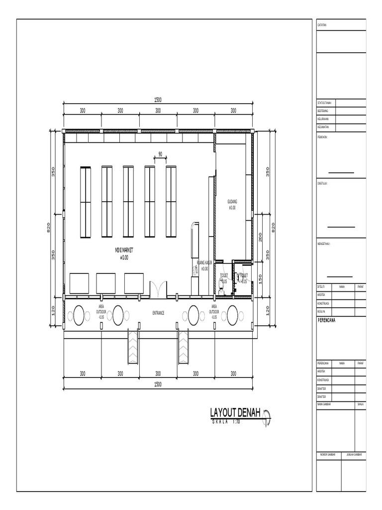 Desain Layout Minimarket Sederhana | PDF