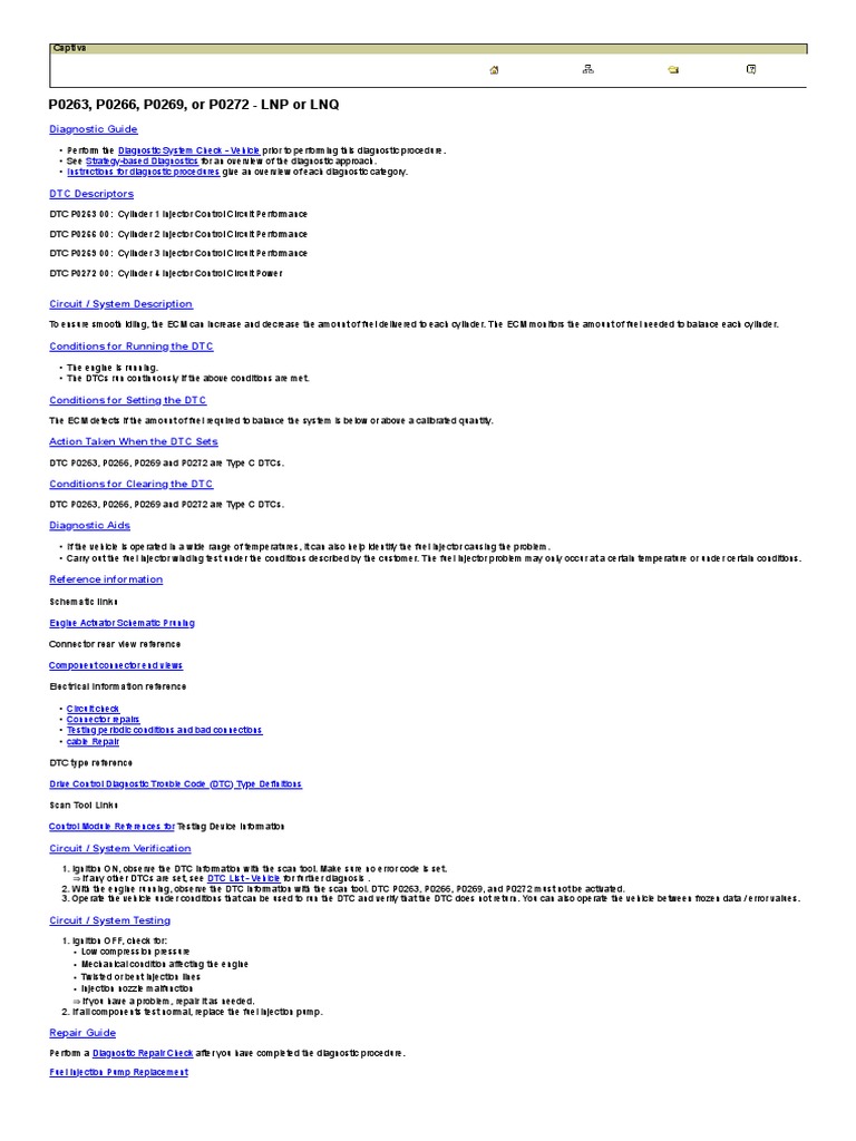 P0263, P0266, P0269, or P0272 - LNP or LNQ | PDF | Fuel Injection ...