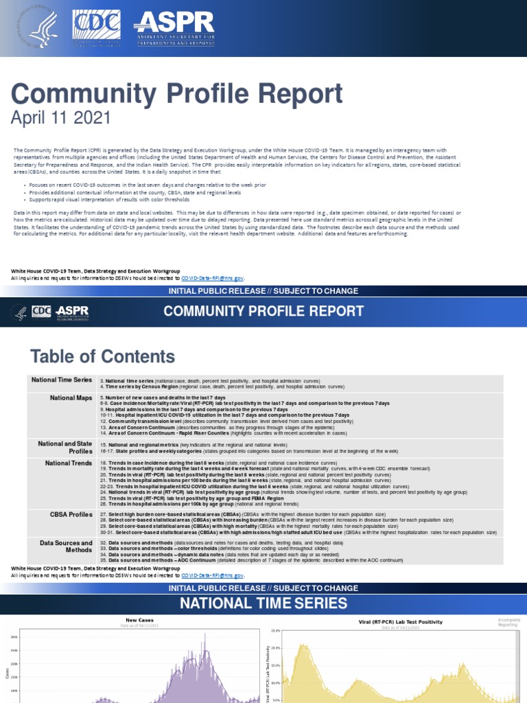 Community Profile Report 20210411 Public | PDF | Forecasting ...
