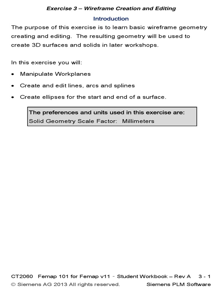 Exercise 3 - Wireframe Geometry Creation and Editing - Rev A | PDF | Ellipse | Dialog Box