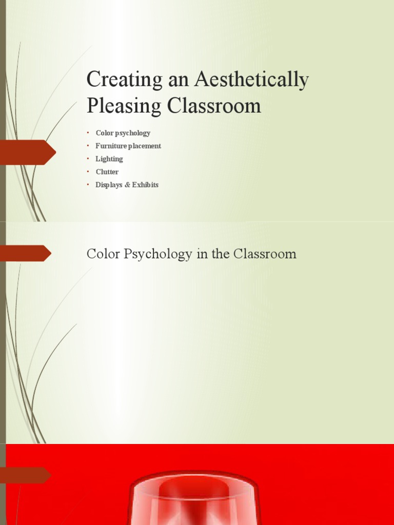 Creating An Aesthetically Pleasing Classroom | PDF