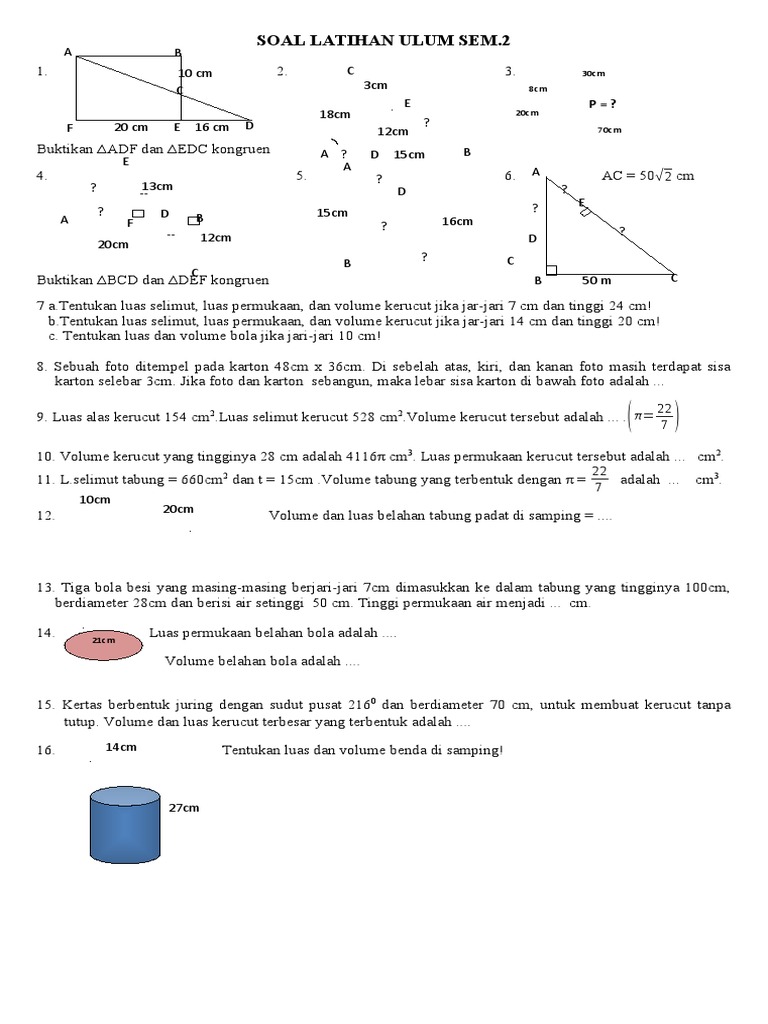 Soal Latihan Umum Sem.2 | PDF