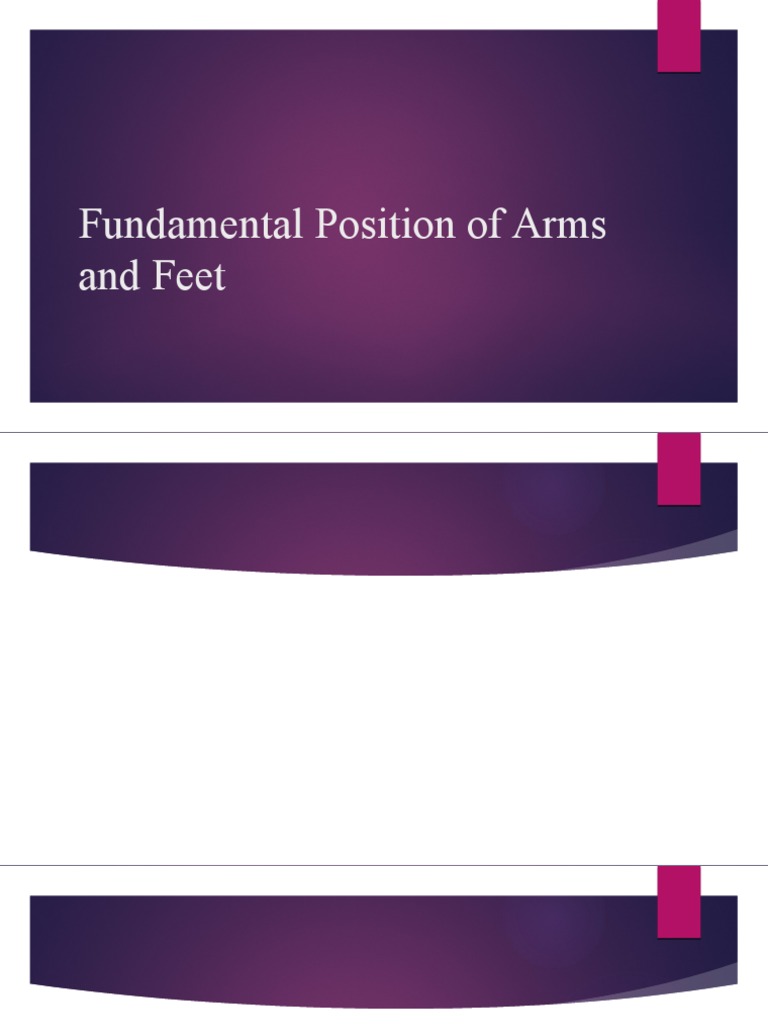 5 Fundamental Positions of Arms and Feet | PDF | Foreign Language ...
