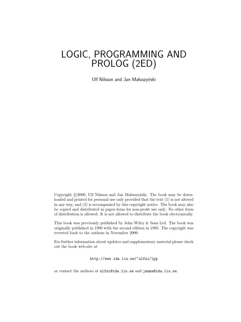 Plc Pdf First Order Logic Interpretation Logic