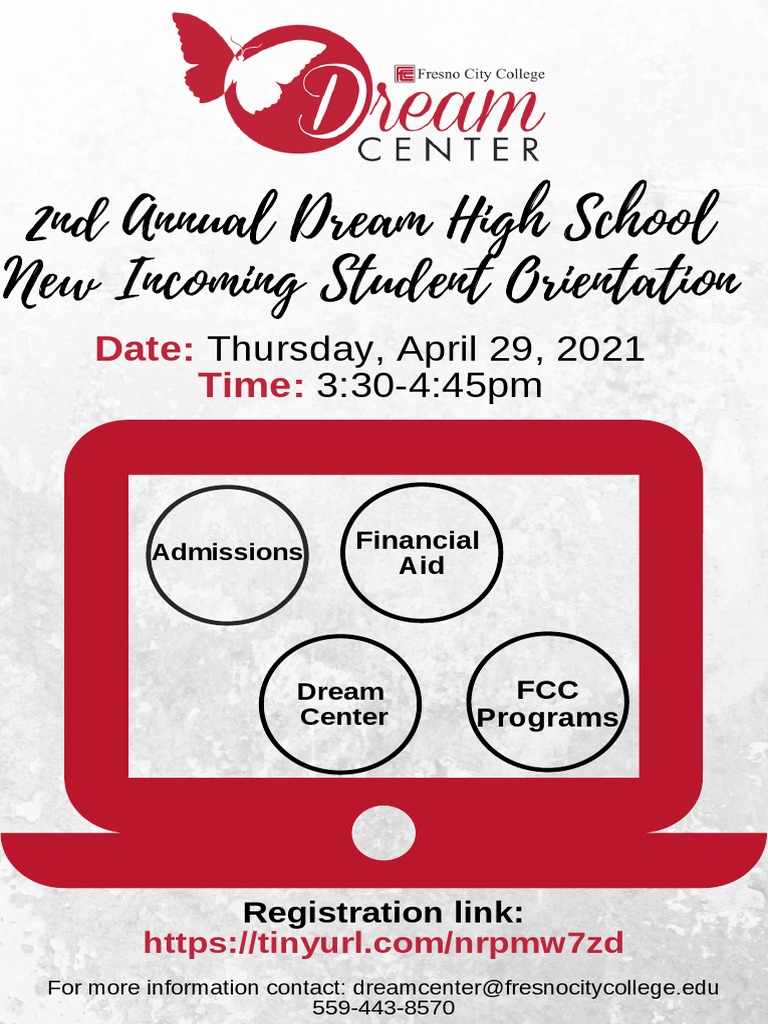 Dream New Incoming Student Orientation Flyer | PDF