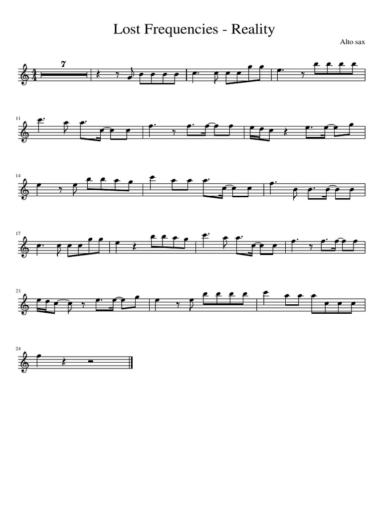 Lost Frequencies - Reality (-1) | PDF