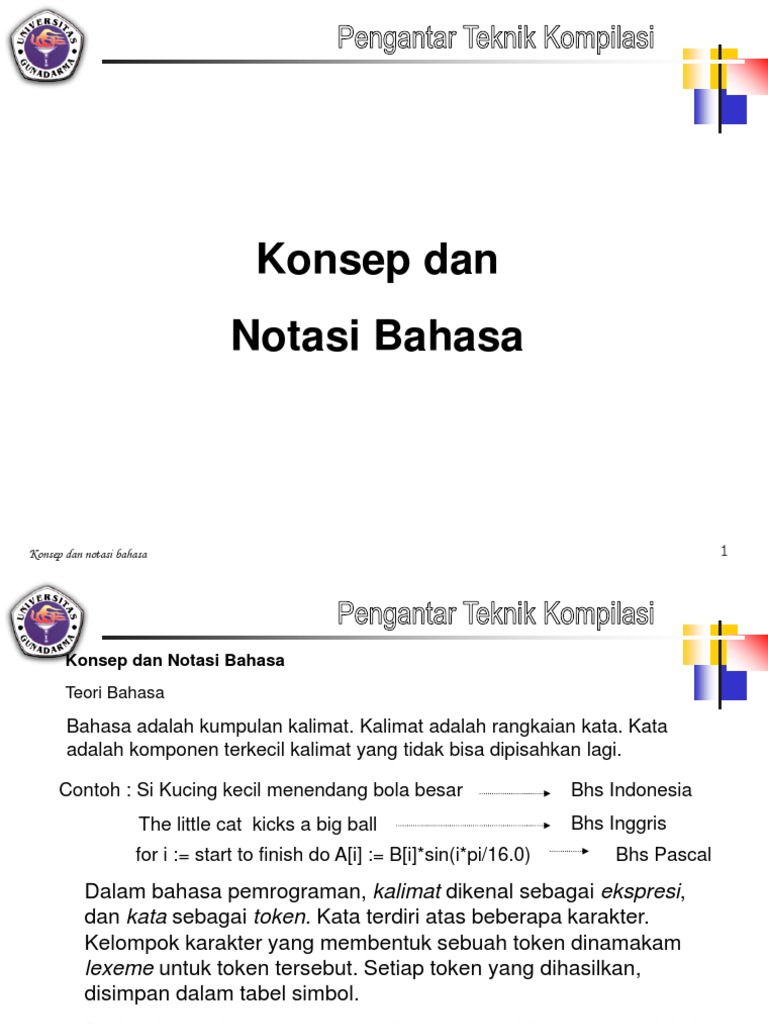 Konsep dan Notasi Bahasa | PDF