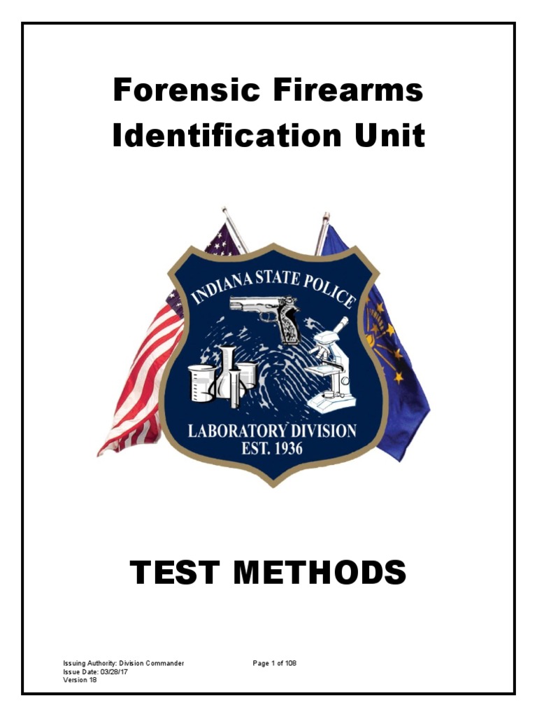 Firearms and Toolmarks Test Methods Version 18 03-28-17 | PDF | Gun ...