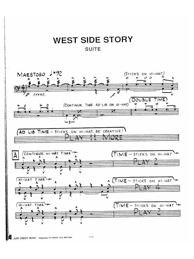 West Side Story Suite - Drums | PDF