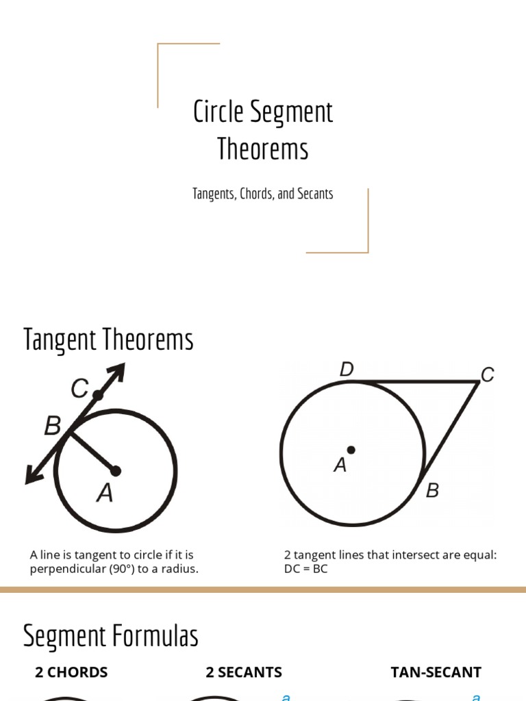 Circle Segment Theorems | PDF