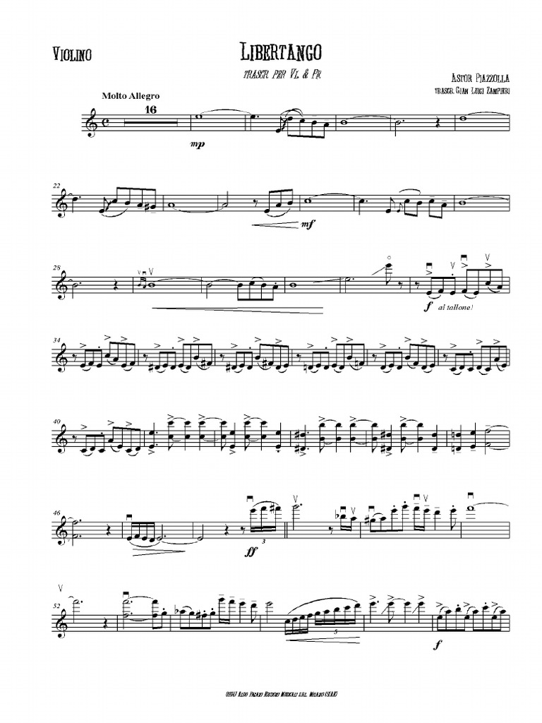 Libertango Violin | PDF