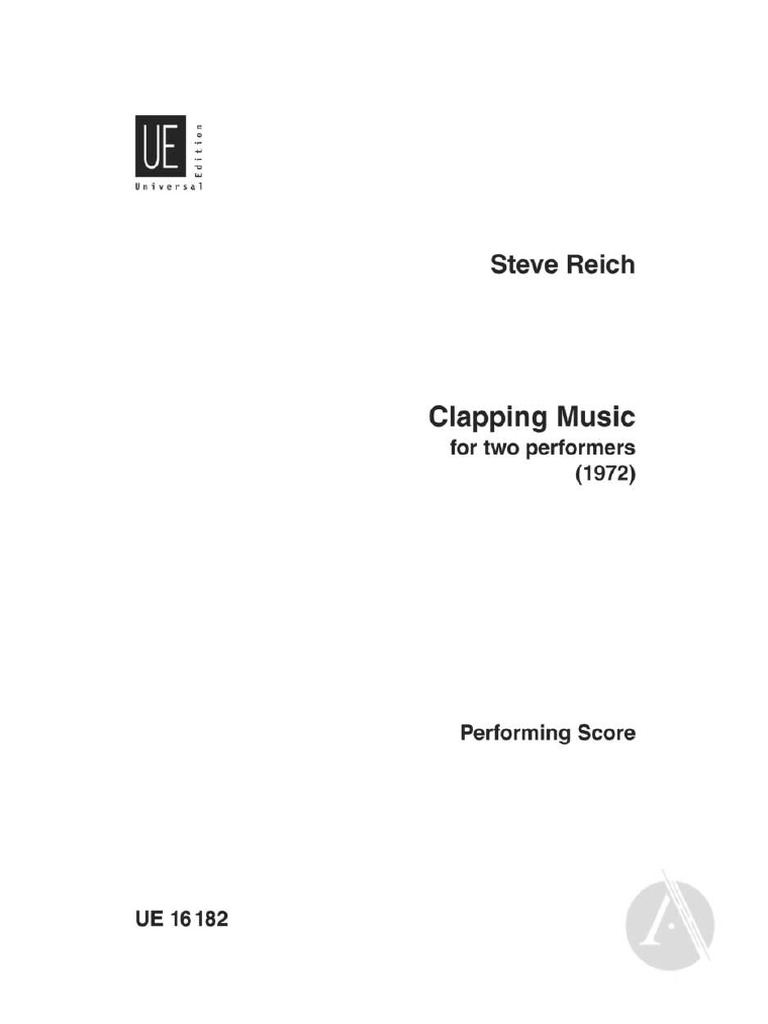 Steve Reich Clapping Music | PDF