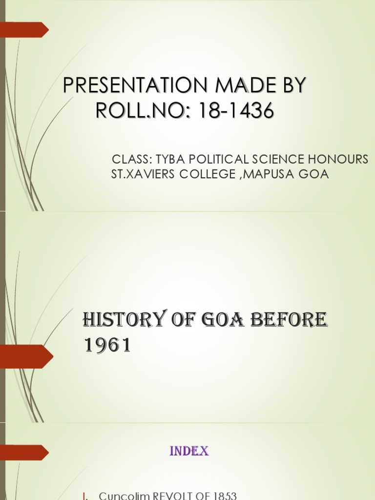 History of Goa Before 1961) | PDF
