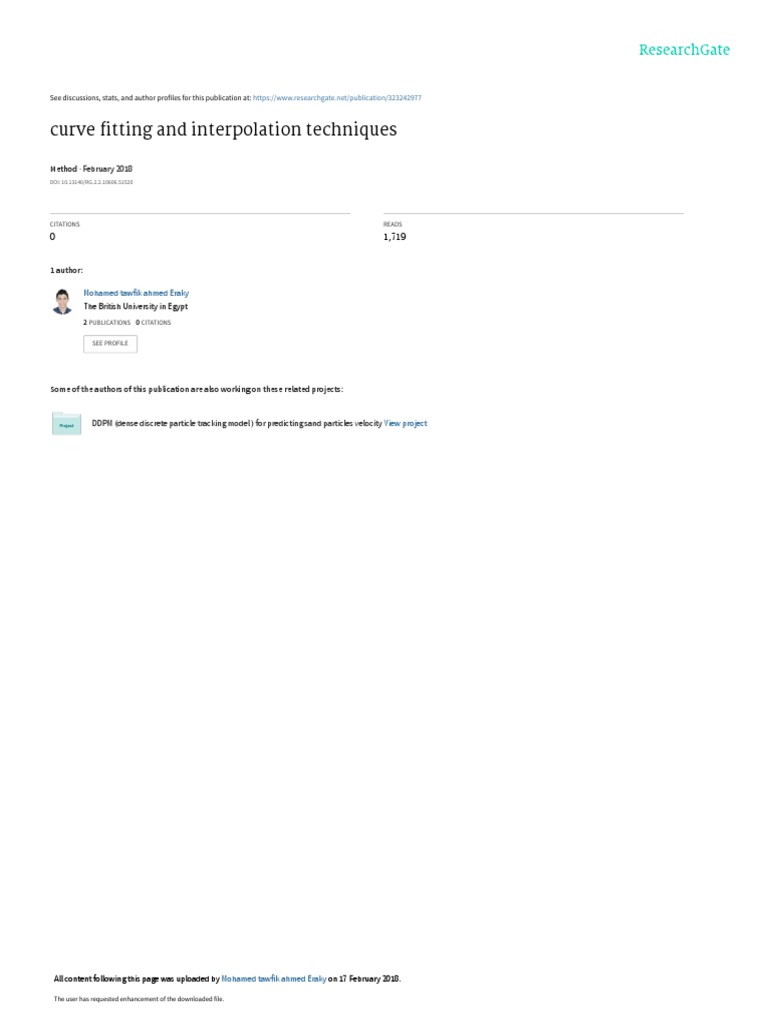 Curve Fitting and Interpolation Techniques | PDF | Interpolation | Spline (Mathematics)