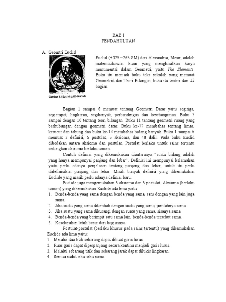 Geometri Euclid dan Non-Euclid | PDF | Metode & Bahan Ajar | Seni