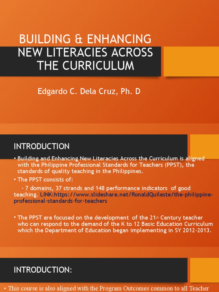 Building & Enhancing New Literacies Across The Curriculum | PDF | Literacy | Curriculum