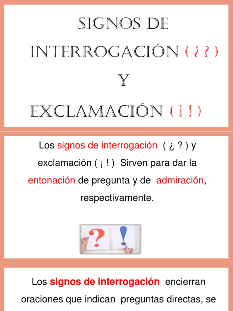 Signos de Interrogación y Exclamación | PDF