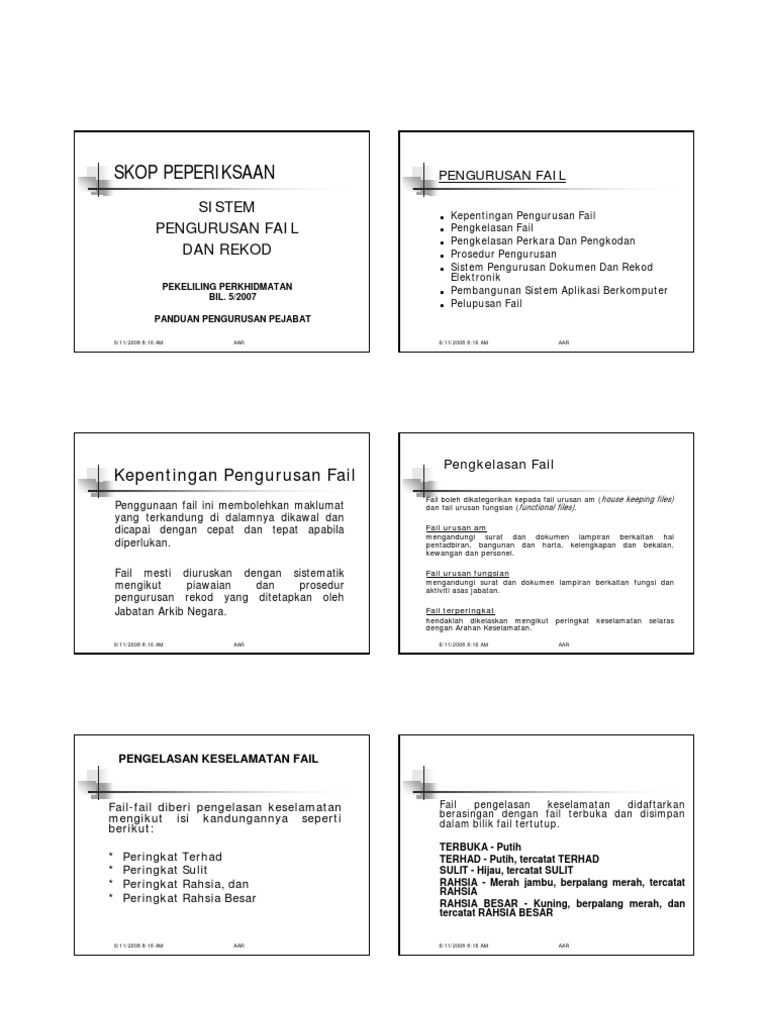 Sistem Pengurusan Fail Dan Rekod | PDF
