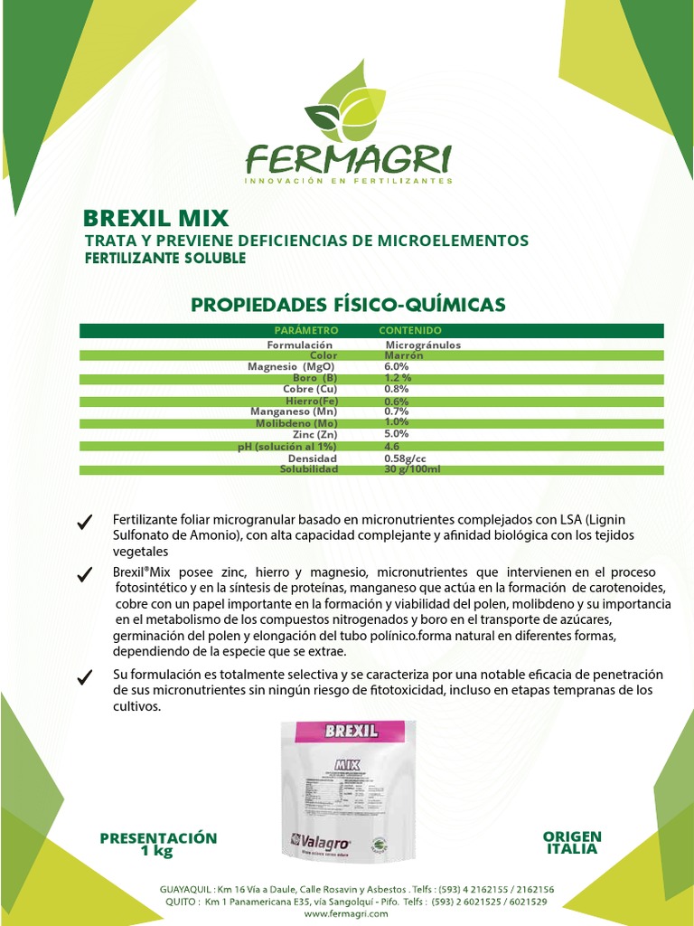 Brexil Mix: Fertilizante y Micronutrientes | PDF