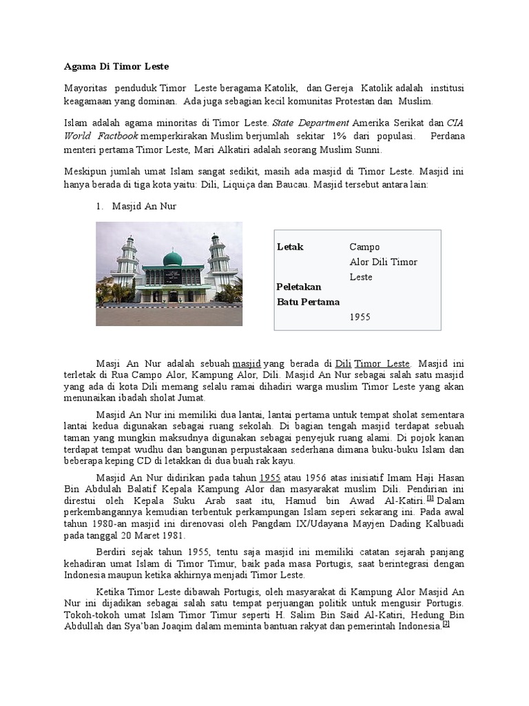 Timor Leste | PDF | Agama & Spiritualitas