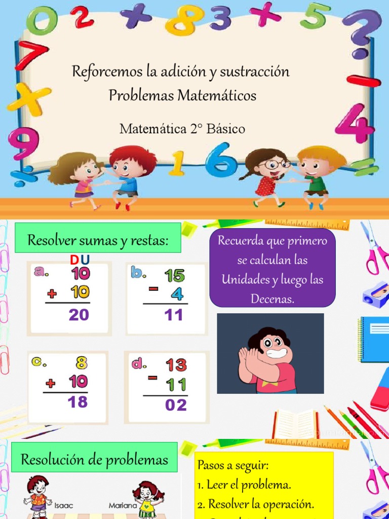 Clase Reforcemos Problemas de Sumas y Restas 2 Bàsico | PDF ...