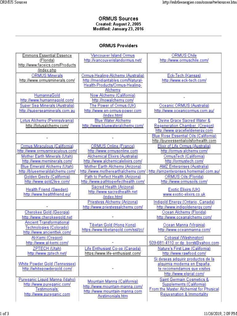 ORMUS | PDF | Alchemy | Esotericism